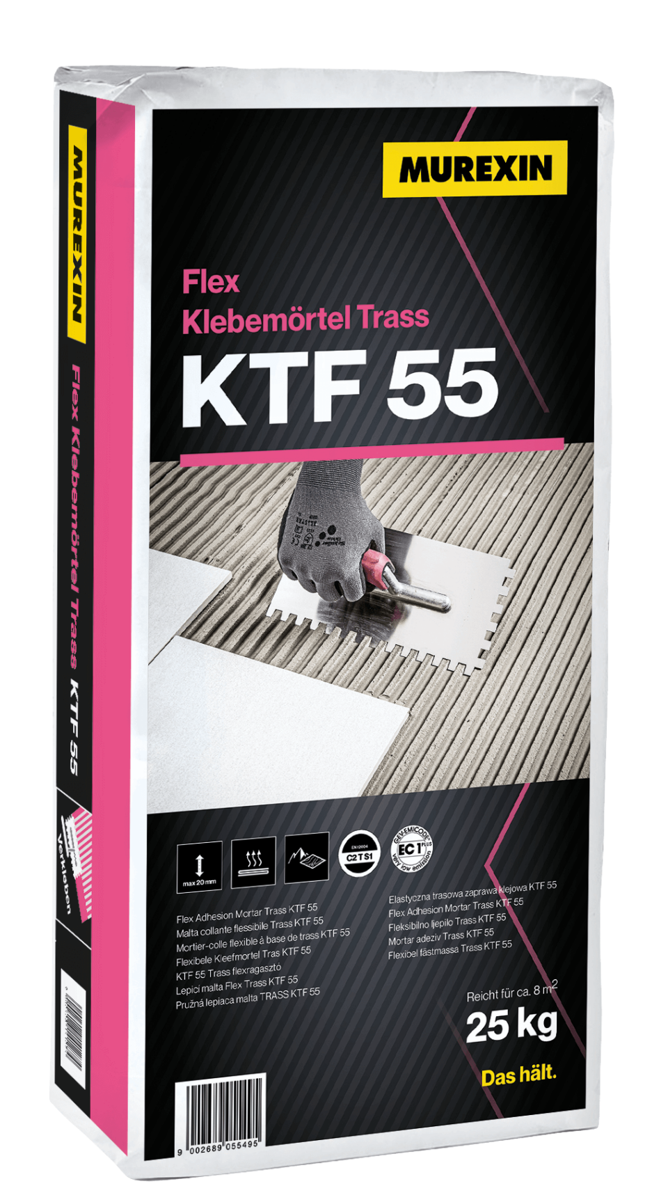 FLEXIBLE ADHESIVE MORTAR TRASS KTF 55 - Murexin AT